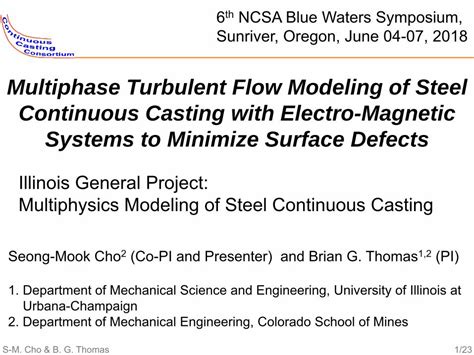 Pdf Multiphase Turbulent Flow Modeling Of Steel Continuous Dokumentips