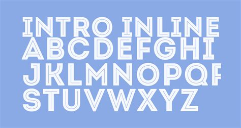 Intro Inline Free Font What Font Is