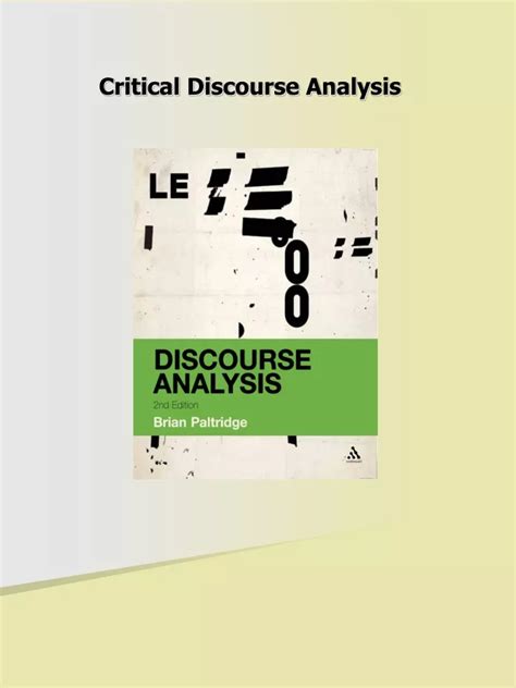 Ppt Critical Discourse Analysis Powerpoint Presentation Free