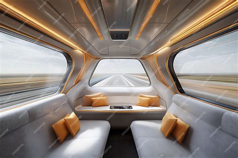 Interior Views Of A Chinese Highspeed Train Journey Premium Ai