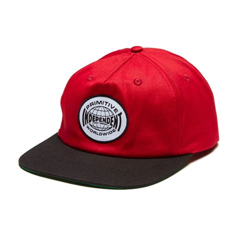 Primitive Global Snapback Hat Red Billion Creation