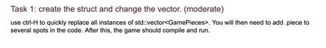 Solved Task 1 Create The Struct And Change The Vector Chegg