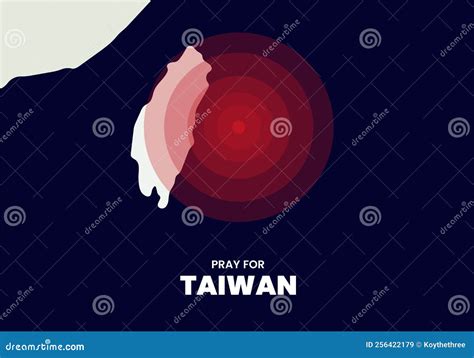 Taiwan Earthquake Concept On Cracked Map Vector Illustration