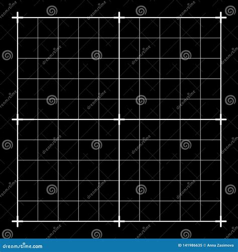Measured Grid Graph Plotting Grid Corner Ruler With Sets Of