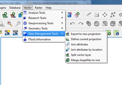 Attribute Joins Vector Tool Missing When Install QGIS 1 7 4 On New Computer Geographic