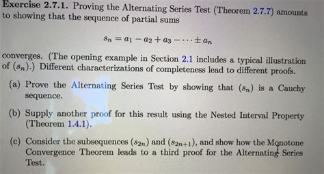 proving the alternating series test theorem 2 7 7
