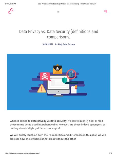 Data Privacy Vs Data Security Pdf