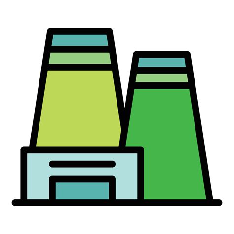 Processing Plant Icon Color Outline Vector 15870423 Vector Art At Vecteezy