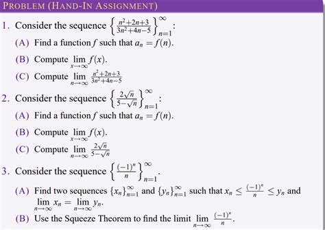 Solved Problem Hand In Assignment 1 Consider The Sequence