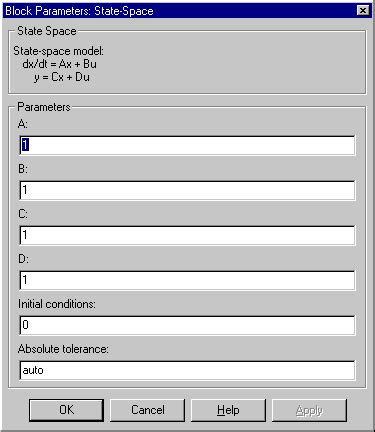 State Space Simulink Reference