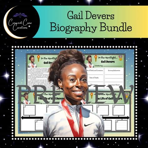 Sports Athlete And Medalist Gail Devers Biography Bundle Tpt