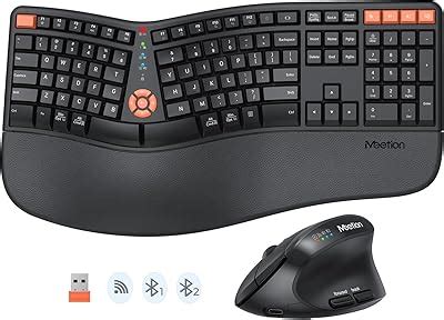 Amazon Com DeLUX Wireless Ergonomic Keyboard And Mouse Combo GM902PRO M618GDB Electronics