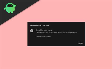 Geforce Experience Error Code X Windows Qlerosample