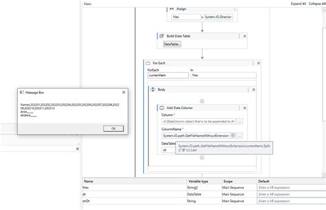 Extract File Names And Write These Name In Data Table Uipath