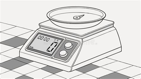 Digital Weighing Scale Measurement Accuracy Technology Tool Vector Design Generative Ai Stock