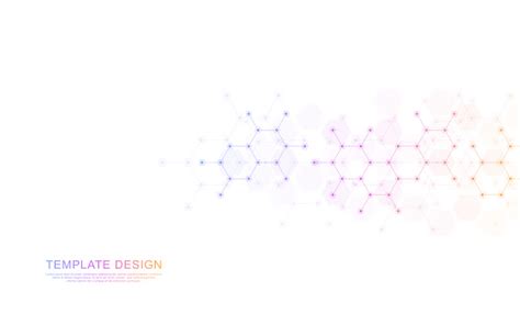 육각형 패턴 및 화학 공학 유전 연구 분자 구조의 추상적 배경 혁신 기술 개념 과학 의료 및 의학 설계를 위한 벡터 일러스트레이션 Dna에 대한 스톡 벡터 아트 및 기타