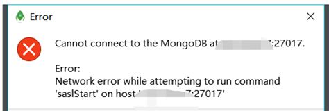 解决robo 3t连接mongodb时出现 error failed to execute “listdatabases” command错误的问题 error failed to