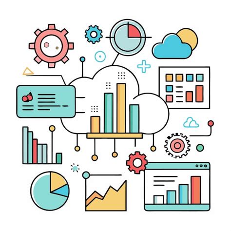 Cloud Computing With Charts And Graphs Premium Ai Generated Vector