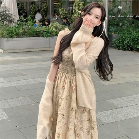 무료 당일출고 봄 여름 뷔스티에 롱원피스 민소매 나시 플라워 꽃무늬 프릴 A라인 데이트 꽃놀이 벚꽃룩 스트랩 긴팔 가디건 투피스