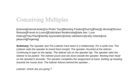 [f4f][intersex]conceiving Multiples[internal Testes]no Phallic Toys