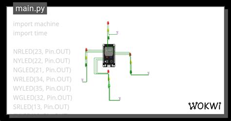 4 Way Trafficlight Mpy Wokwi ESP32 STM32 Arduino Simulator