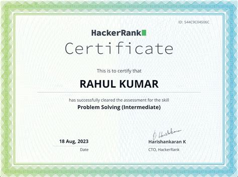 Rahul Kumar On Linkedin Hackerrank Codingjourney Problemsolving Codingskills