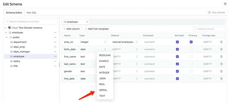 Schema Editor Bytebase Docs