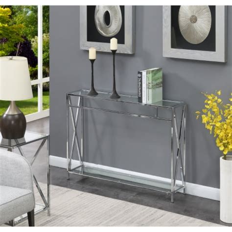 Oxford Chrome Console Table 42x9 25x30 Kroger