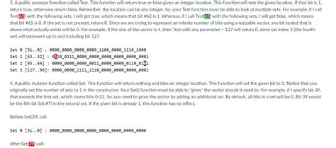 Solved Overview You Will Be Designing A Bitset Class This