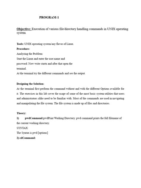 Advance Operating System Lab 801 Pdf Computer File Directory