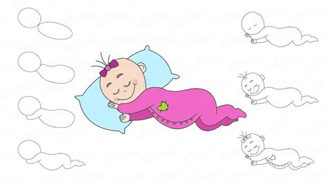Как рисовать младенца который спит Рисовать Раскраски Детские позы