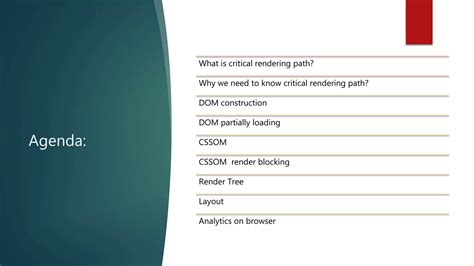 Critical Rendering Path Presentation PPTX