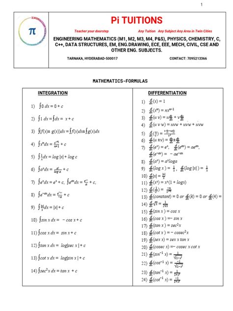 Formulas Pdf Trigonometric Functions Euclidean Plane Geometry