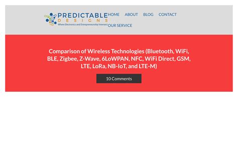 Comparison Of Wireless Technologies Bluetooth WiFi BLE Zigbee Z Wave LoWPAN NFC WiFi