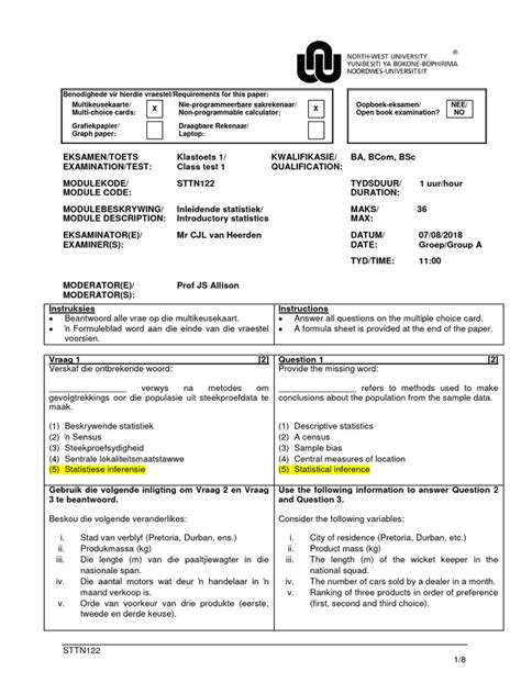 2018 Class Test 1 Download Free Pdf Electronics Information And
