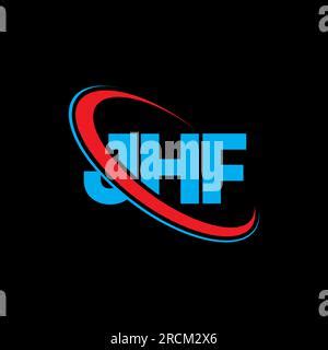 JHF circle letter logo design with circle and ellipse shape. JHF ...