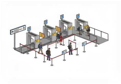 Pixel Art Depicting Security Checkpoint Stock Illustrations 1 Pixel Art Depicting Security