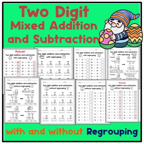 Two Digit Mixed Addition And Subtraction With And Without Regrouping