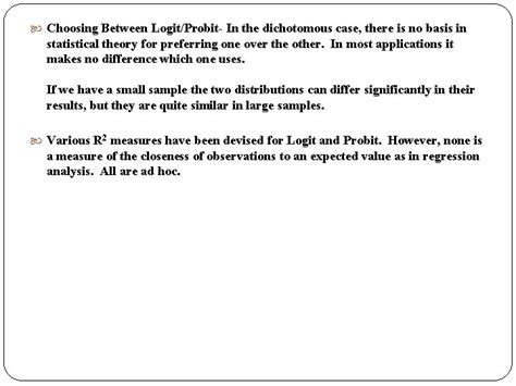 Logit And Probit Models With Discrete Dependent Variables