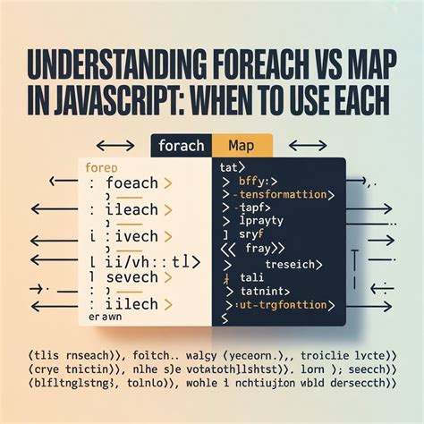 Understanding Foreach Vs Map In Javascript When To Use Each