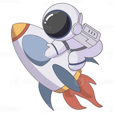 Space Spacecraft Spaceship Astronaut Hand Drawn Fly Moon Outer Spaceman Spacesuit