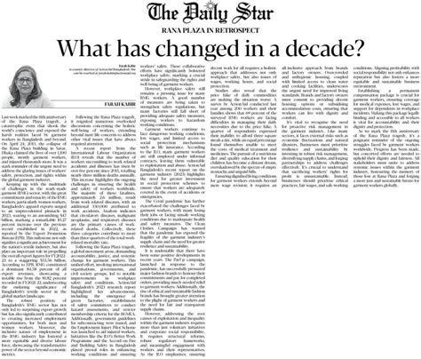 Jahid E Hasan On Linkedin “progress Has Been Made Since The Rana Plaza Tragedy But More Concerted…