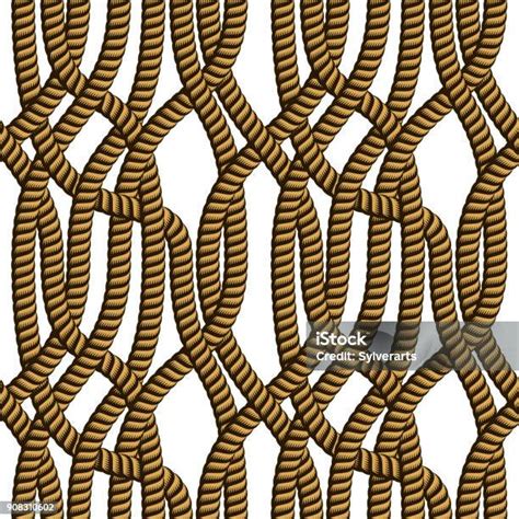 원활한 항해 로프 패턴 벡터입니다 루프 코드 라인 장식으로 끝 없는 해군 그림 얽힌된 코드 세련 된 그림입니다 패브릭 벽지 포장지 웹 및 인쇄에 대 한 사용 가능 곡선에