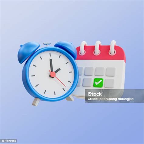 3d 최소 시간 관리 개념입니다 일정 알림 모임 알림 알람 시계가 있는 달력 3d 그림입니다 0명에 대한 스톡 사진 및 기타 이미지 Istock