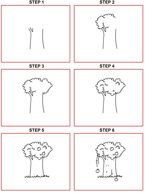 How To Draw A Tree Step By Step Image Guides