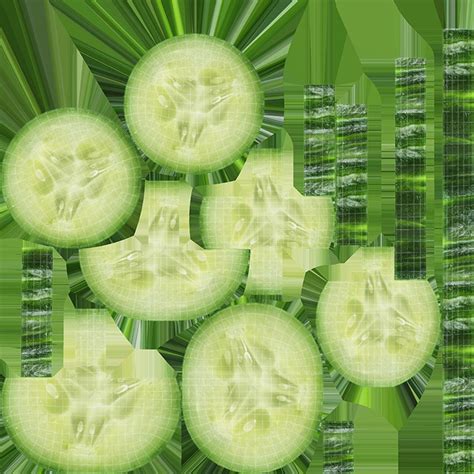 3d Model Cucumber Cut Turbosquid 2387542