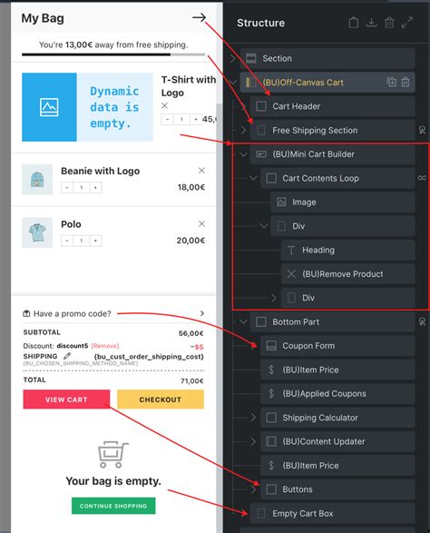 Mini Cart Builder Bricksultimate