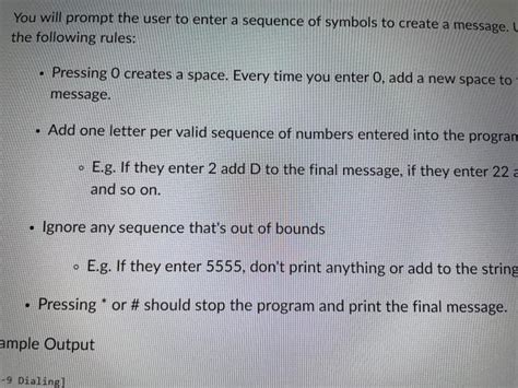 Solved You Will Prompt The User To Enter A Sequence Of Chegg