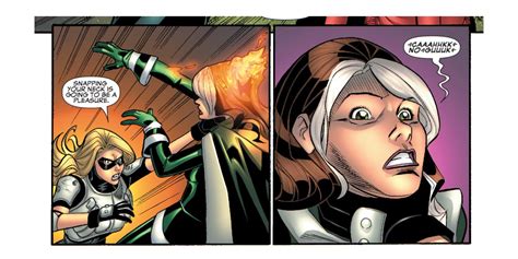 Every Time Captain Marvel Fought Rogue In The Comics Explained