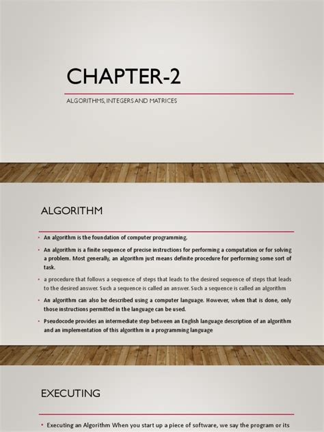Chapter 2 Algorithms Integers And Matrices Pdf Matrix Mathematics Division Mathematics